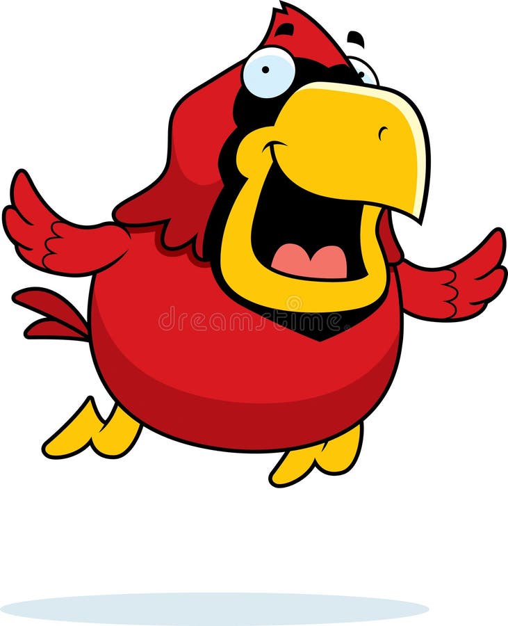 Cartoon Cardinal Flying stock vector. Illustration of cheerful - 51377037