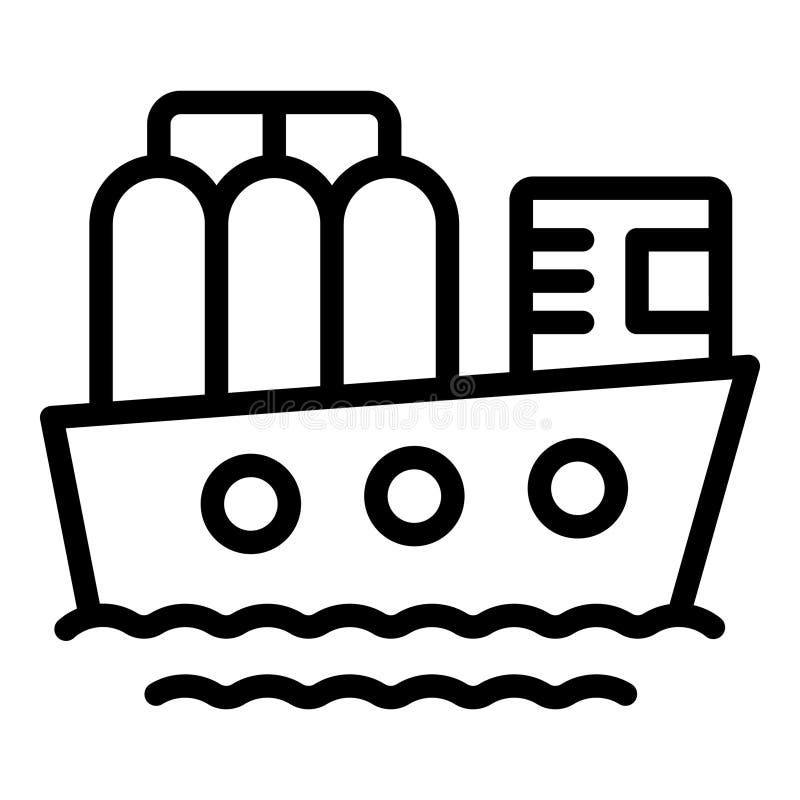 Cartoon Cargo Ship Vector Illustration Stock Illustration ...