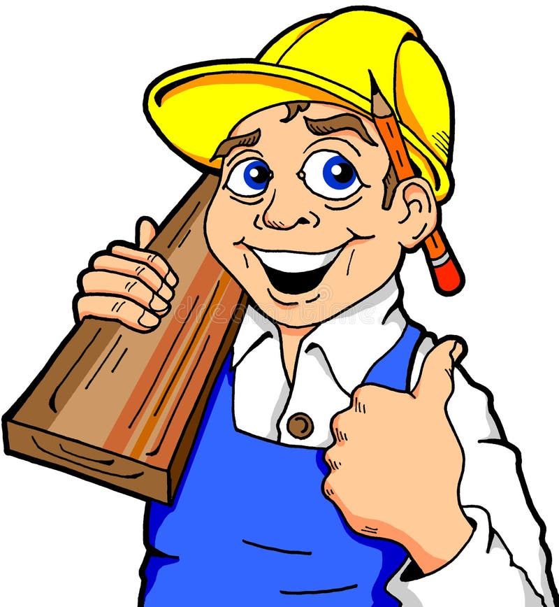Construction Clip Art - Smiling Carpenter - PNG - JPG - Sublimation ...