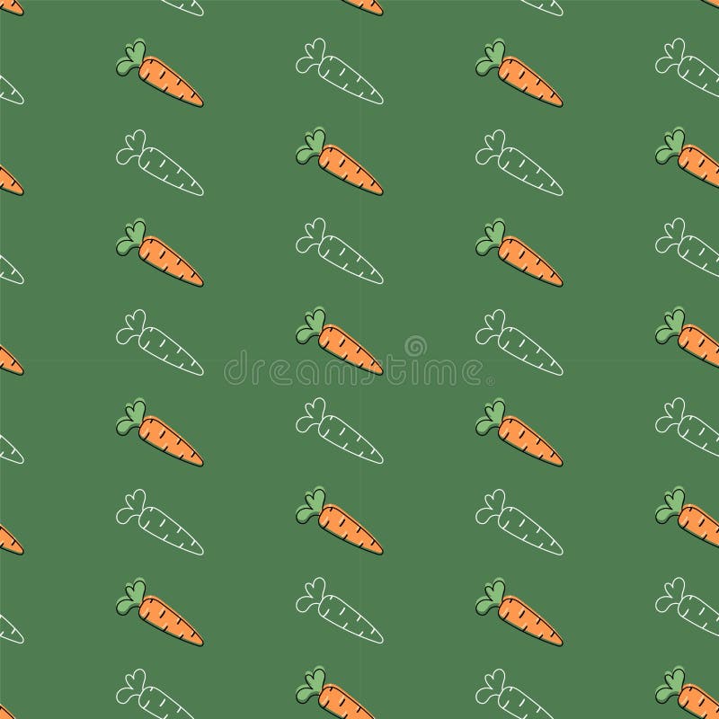 Cartoon Carrot Seamless Pattern. . Vector Illustration Stock Vector ...