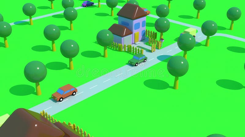 Cartoon cars highway 3d stock illustration. Illustration of puppet ...