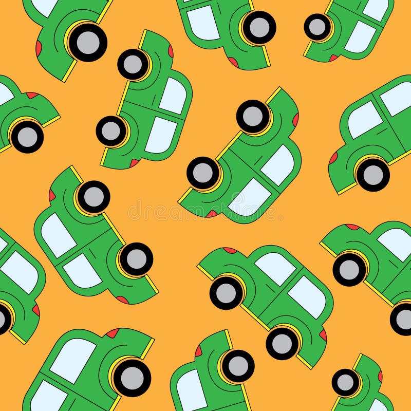 Cartoon Cars Seamless Pattern. Template for Design Stock Vector ...