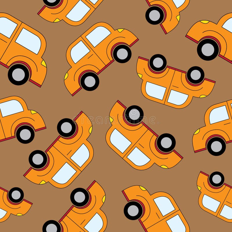Cartoon Cars Seamless Pattern. Template for Design Stock Vector ...