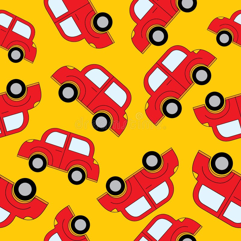 Cartoon Cars Seamless Pattern. Template for Design Stock Vector ...