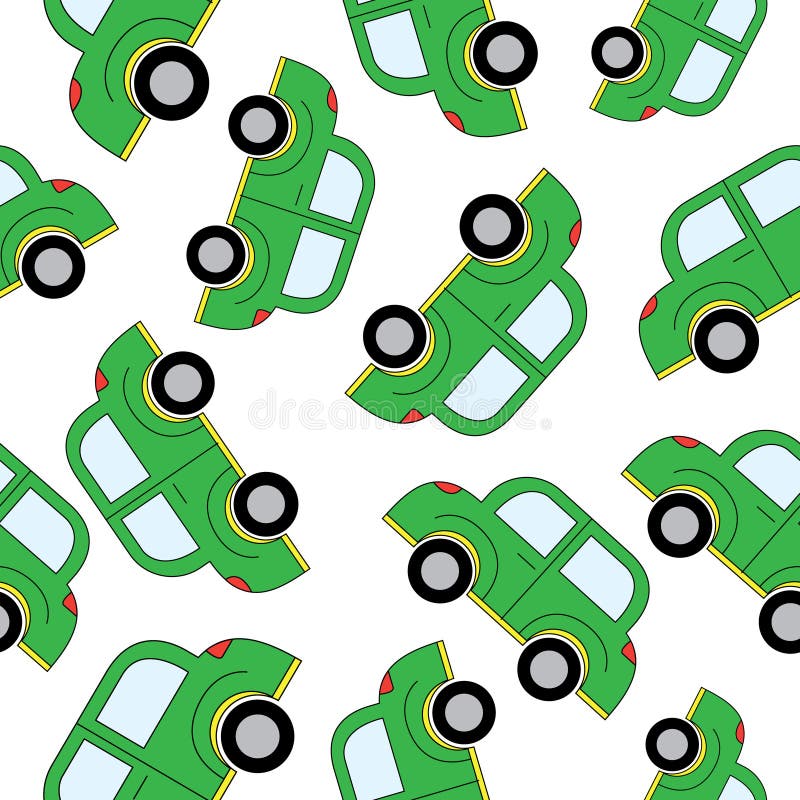Cartoon Cars Seamless Pattern. Template for Design Stock Vector ...
