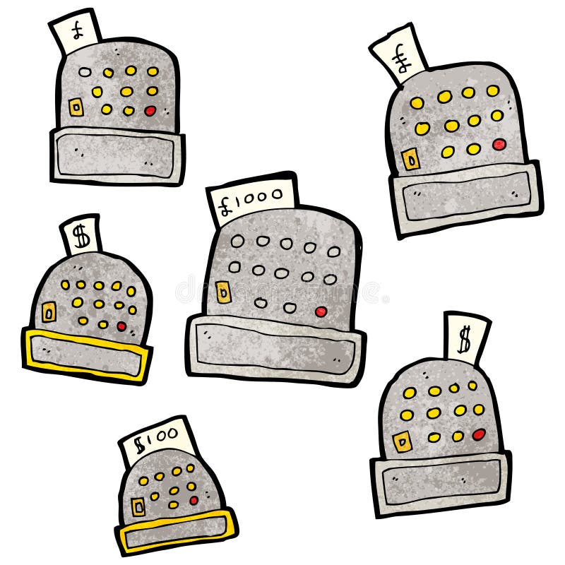 Cartoon cash register stock vector. Illustration of cash - 38091027