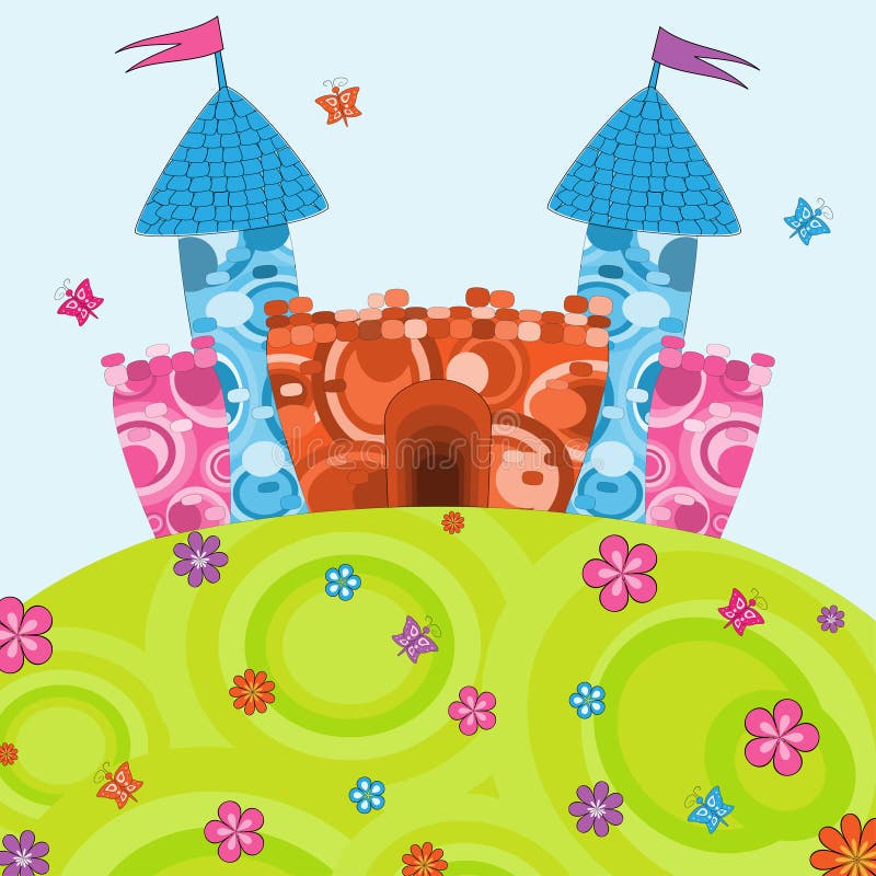 Cartoon castle stock vector. Illustration of fort, fantasy - 21666207