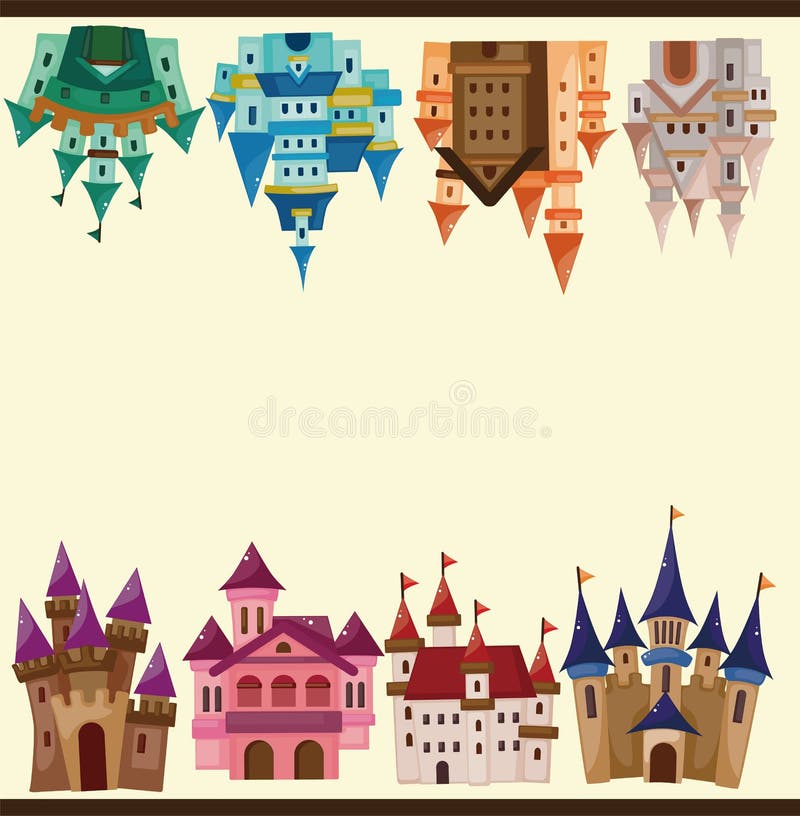 Cartoon castle card stock vector. Illustration of architecture - 22308447