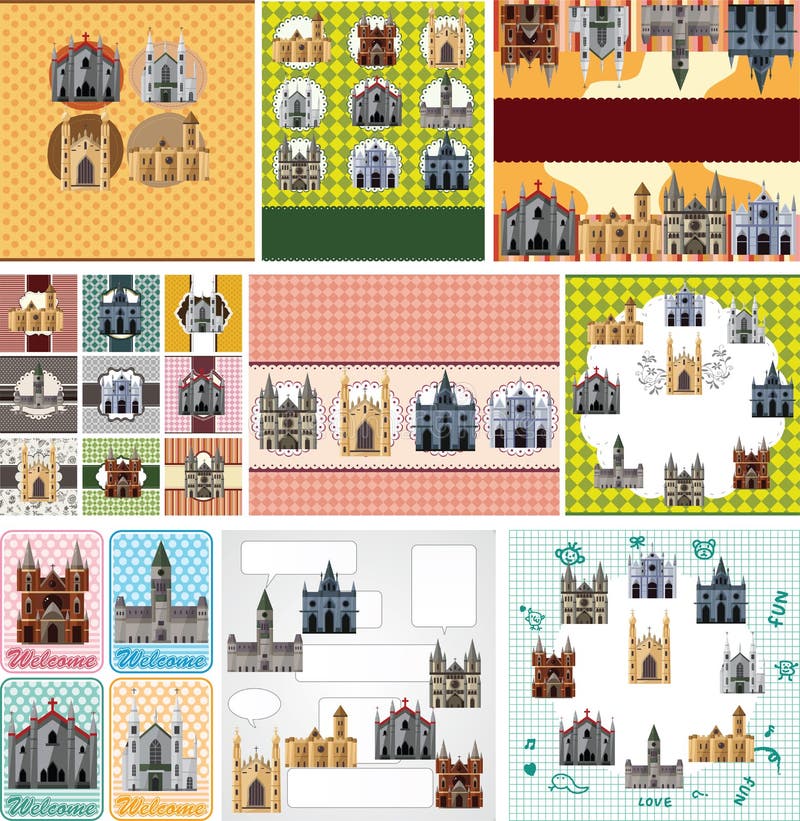 Cartoon castle card stock vector. Illustration of comic - 23412740