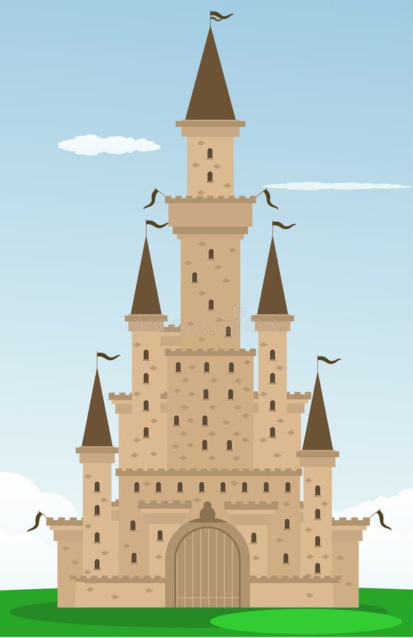 Medieval and Fantasy Castle. Stock Vector - Illustration of cartoon ...