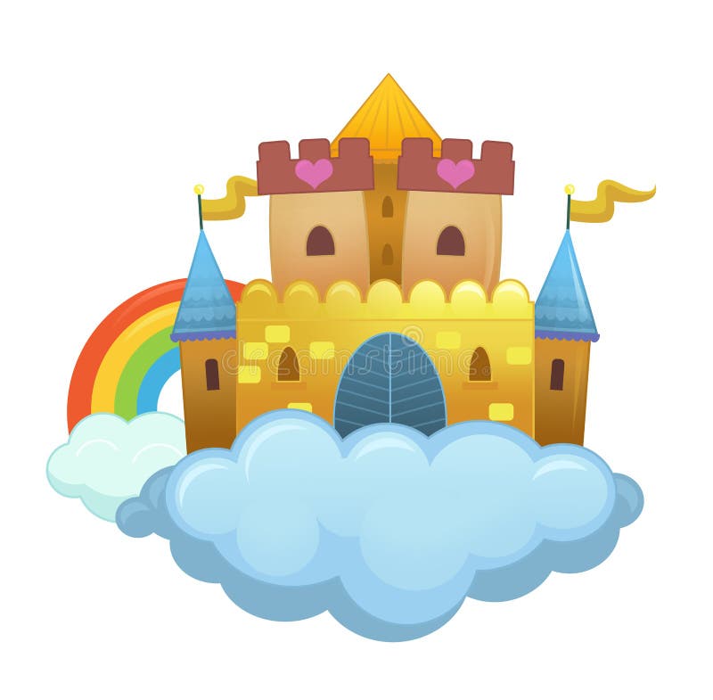 Cartoon Castle on White Background - for Different Usage Stock ...