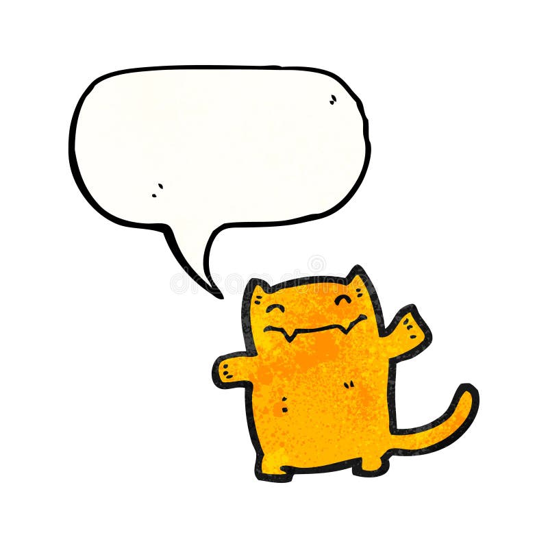 Cartoon cat stock vector. Illustration of bubble, textured - 38032621
