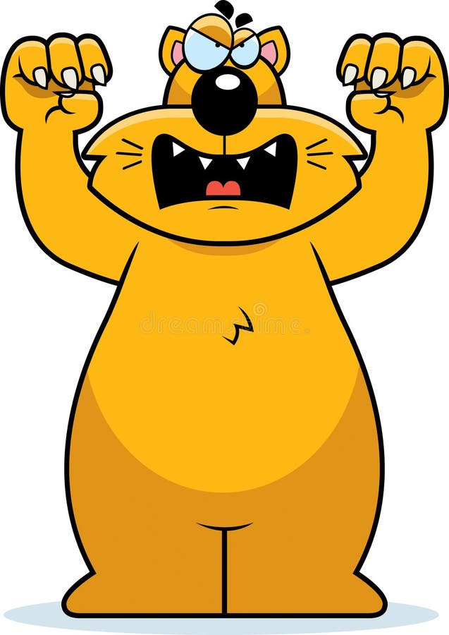 Cartoon Cat Attacking stock vector. Illustration of angry - 41817462