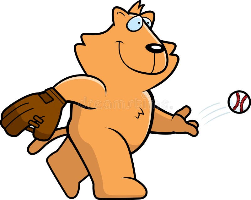 Cartoon Cat Baseball stock vector. Illustration of cartoon - 115961754