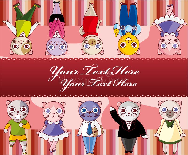 Cartoon Cat Card Picture. Image: 17788302