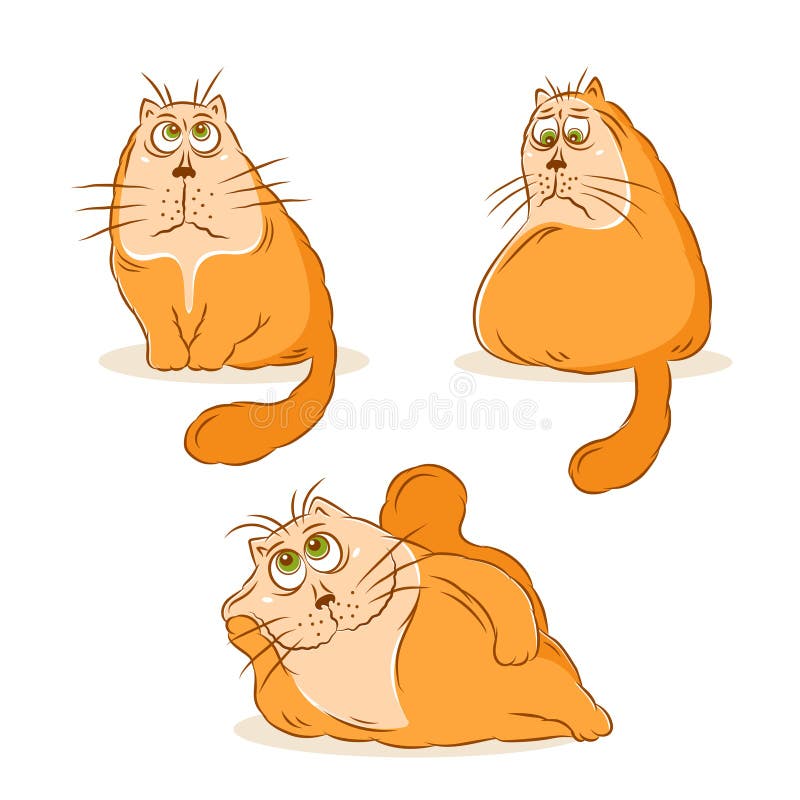 Cartoon Fat Orange Cat Stock Illustrations – 848 Cartoon Fat Orange Cat ...