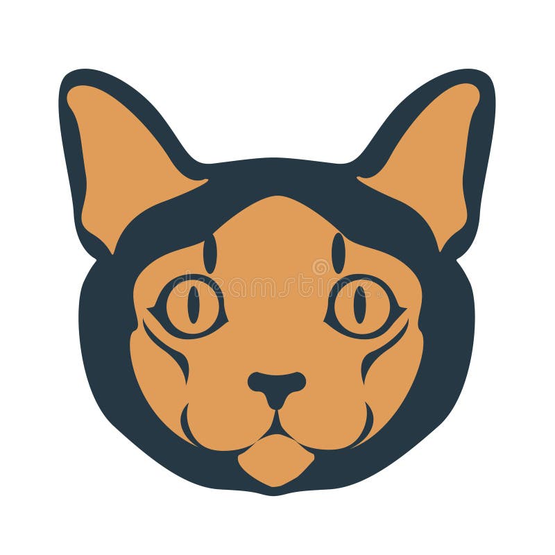 Cartoon Cat Muzzle Vector Illustration Stock Vector - Illustration of ...