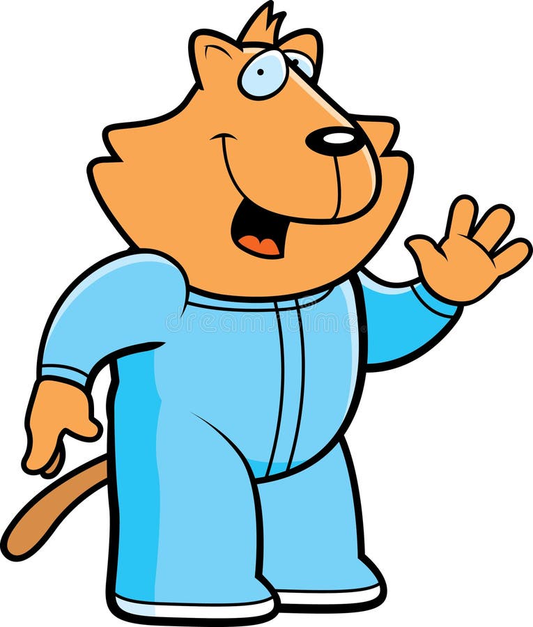 Cartoon Cat Pajamas stock vector. Illustration of cartoon - 47023874