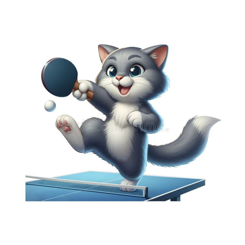 Cat Playing Tennis Stock Illustrations – 93 Cat Playing Tennis Stock ...