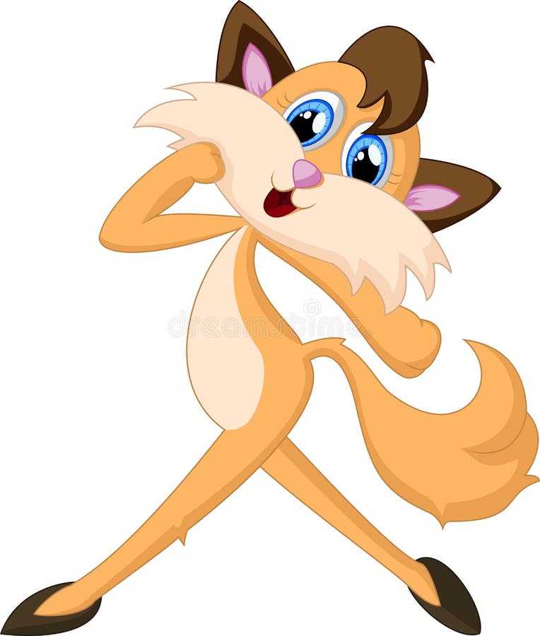 Cartoon of Cat Posing Animal Stock Vector - Illustration of sitting ...