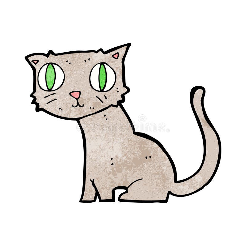 Cartoon cat stock vector. Illustration of simple, line - 38016725