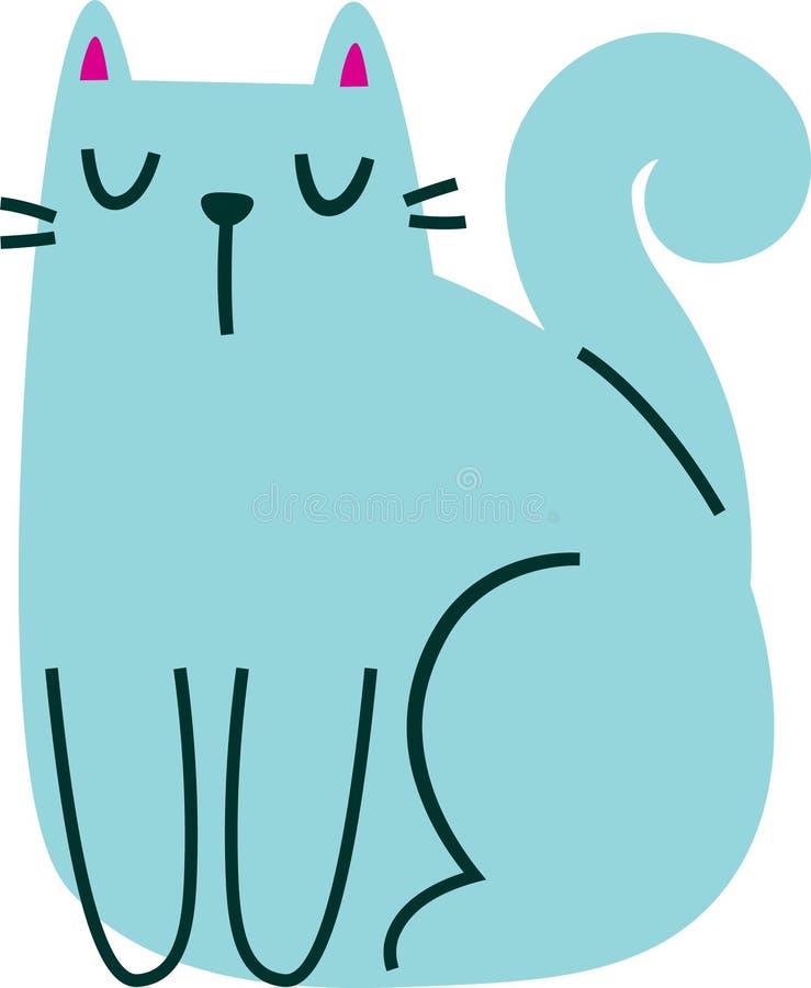 Cartoon Cat Sitting stock vector. Illustration of vector - 322546421