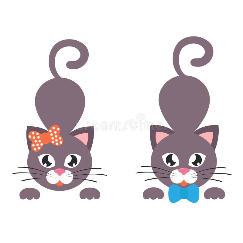 Cartoon cat vector set stock vector. Illustration of character - 100421029