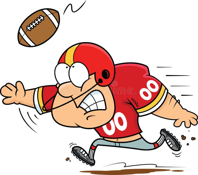 Cartoon Catching Football stock vector. Illustration of isolated - 98328540