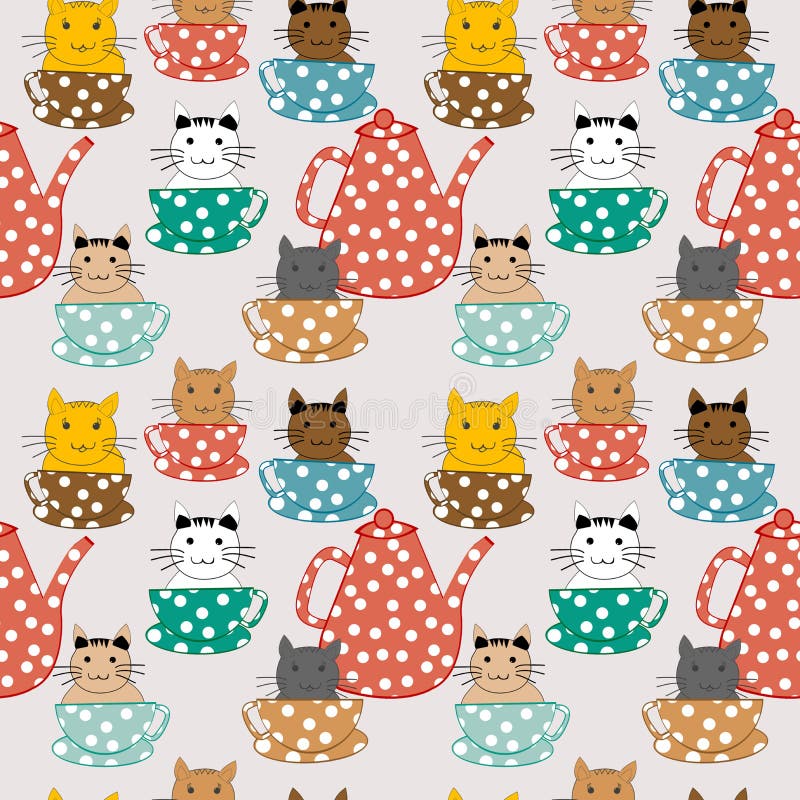 Cats Cups Stock Illustrations – 269 Cats Cups Stock Illustrations ...