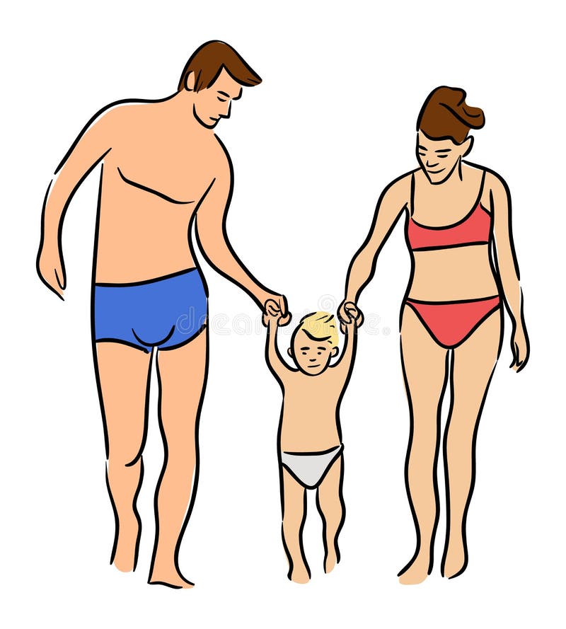 Cartoon Caucasian Family on the Beach Stock Illustration - Illustration ... Cartoon Caucasian Family on the Beach Stock Illustration - Illustration ...