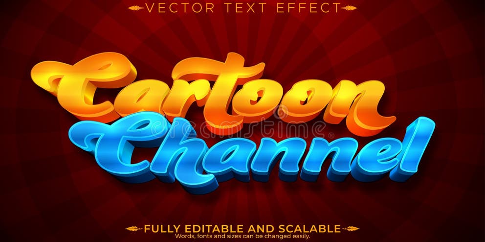 Cartoon Channel Text Effect, Editable Cartoon and Pop Art Text Style ...