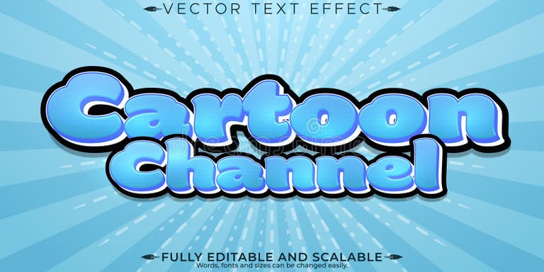 Cartoon Channel Text Effect, Editable Cartoon and Pop Art Text Style ...