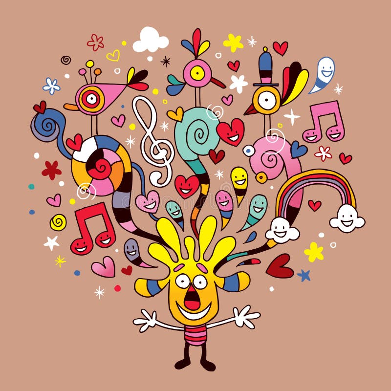 Abstract Art Cartoon Pattern Stock Vector - Illustration of pattern ...