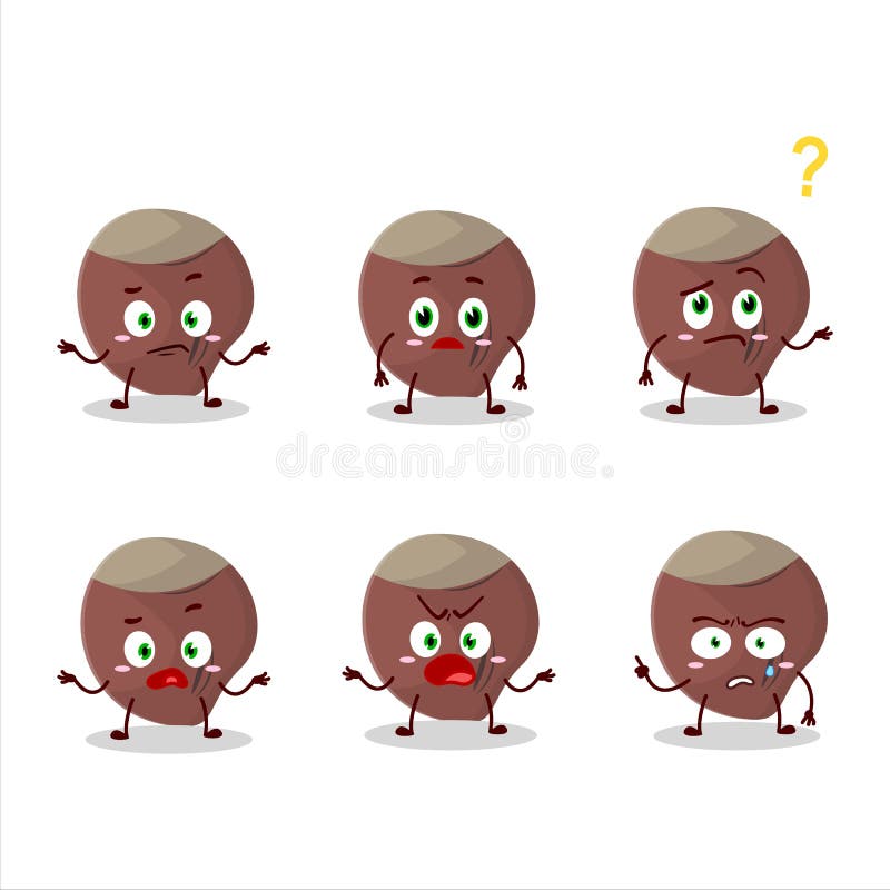 Scared Acorn Cartoon Character Stock Illustration - Illustration of ...