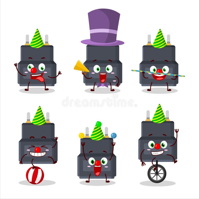 Cartoon Character of Adapter Connector with Various Circus Shows Stock ...