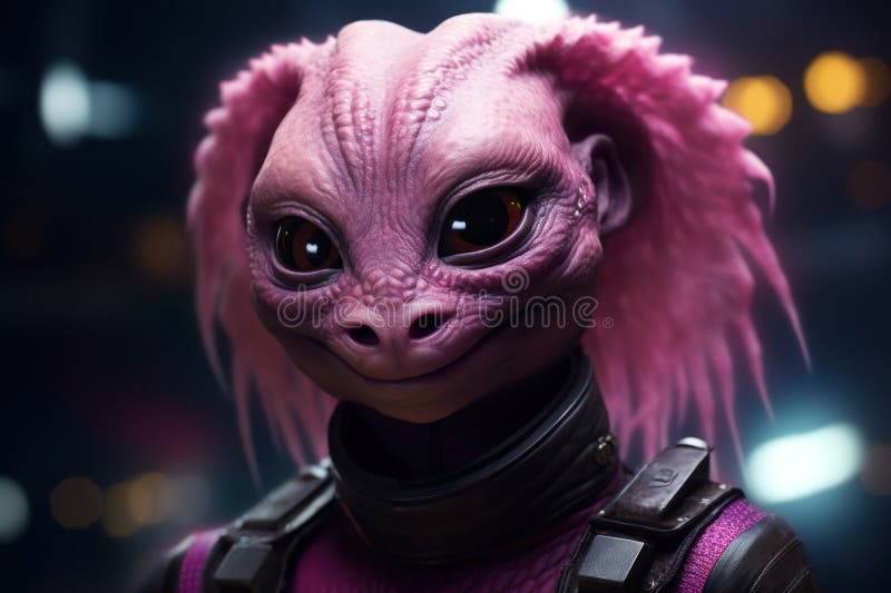 A Cartoon Character of a Alien Stock Illustration - Illustration of ...