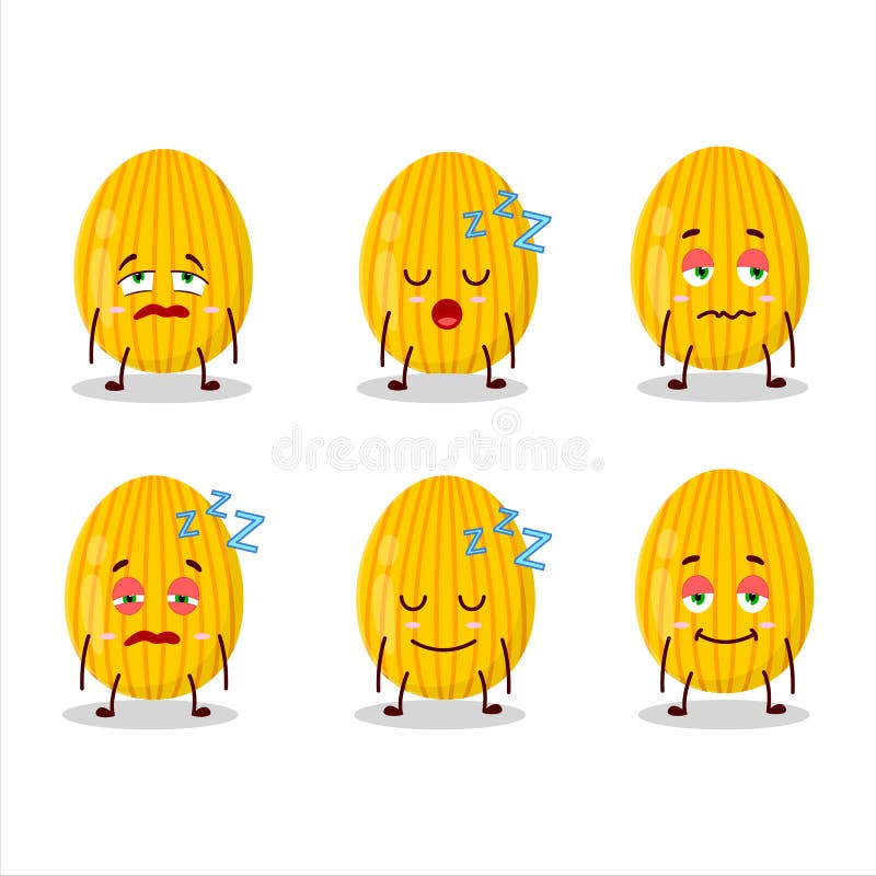 Cartoon Character of Amber Easter Egg with Sleepy Expression Stock ...