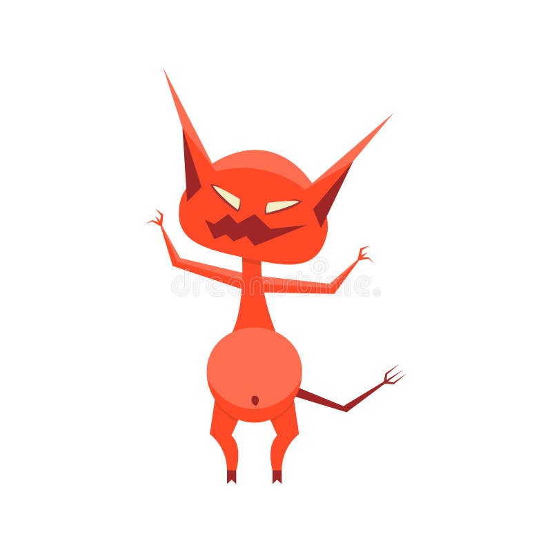 Cartoon Character Angry Devil on a White. Vector Stock Vector ...