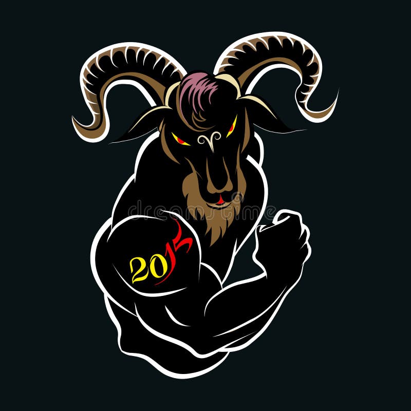 Cartoon Character Angry Goat Stock Vector - Illustration of human ...