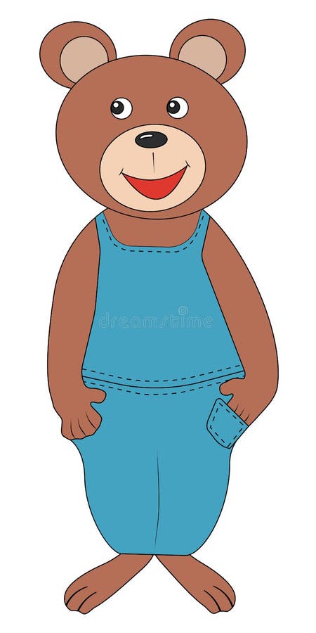 Clothes And Teddy Bear Handing To Dry Stock Vector - Illustration of ...