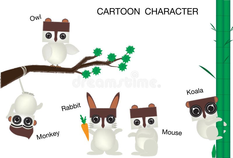 Cartoon character stock vector. Illustration of rabbit - 33382314