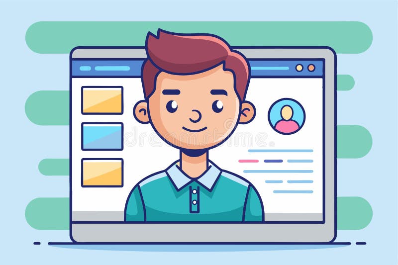 A Cartoon Character Appears on a Customizable Interface, Highlighting ...