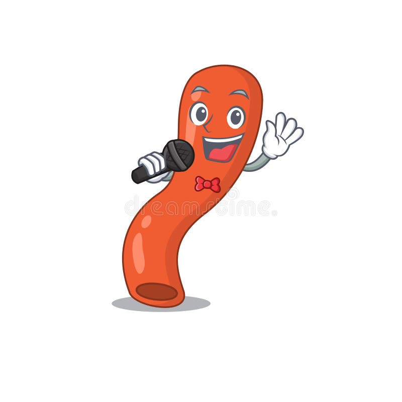 Cartoon Appendix Character with a Puzzled Expression and a Speech ...