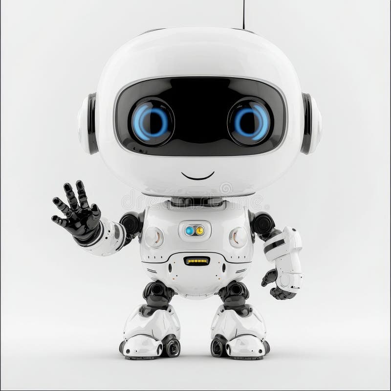 Cartoon Character Artificial Intelligence Assistant Robot Stock Image ...