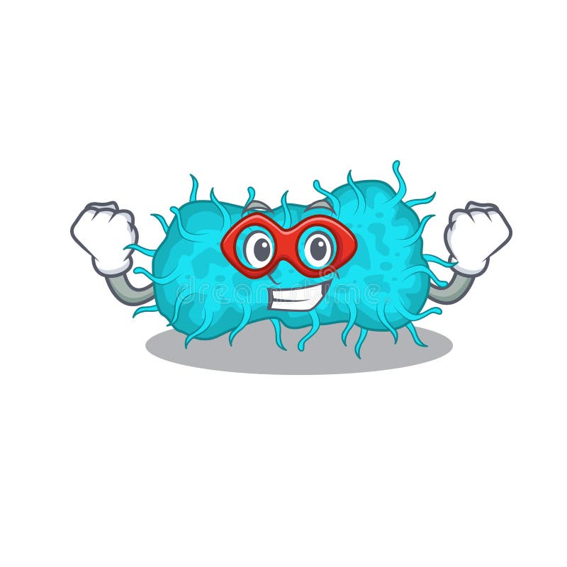 A Cartoon Character of Bacteria Prokaryote Performed As a Super Hero ...