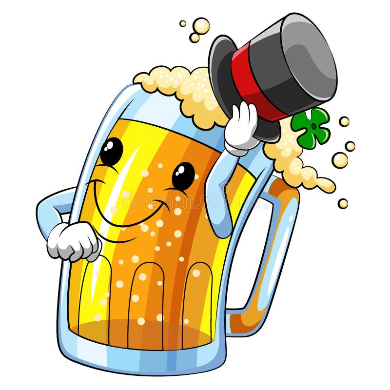 Cartoon Character of an Beer Stock Vector - Illustration of alcoholic ...
