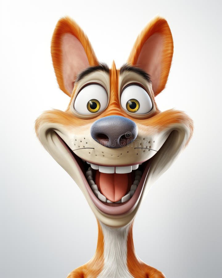 A Cartoon Character with a Big Smile on His Face and a Big Smile on His ...