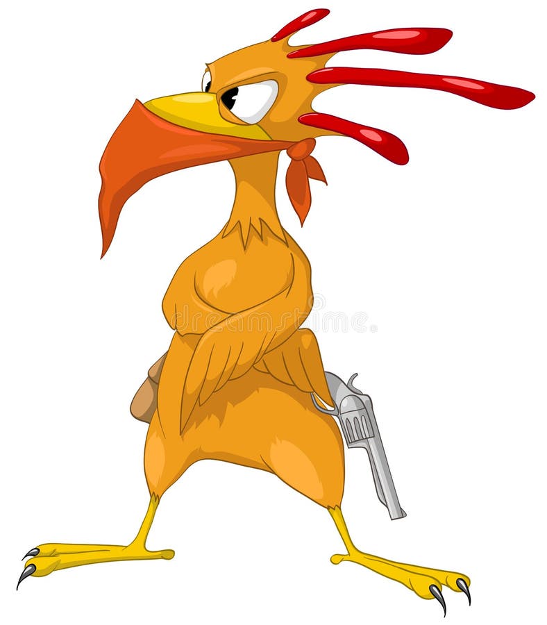 Cartoon Character Bird Gangster Stock Vector - Illustration of angry ...
