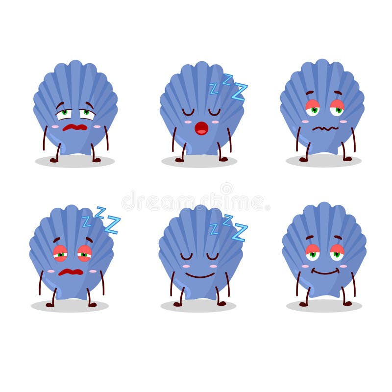 Blue Shell Cartoon Character with Cute Emoticon Bring Money Stock ...