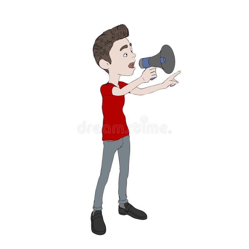 Cartoon Child Megaphone Stock Illustrations – 620 Cartoon Child ...